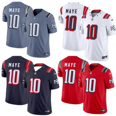 MEN Maye #10 Patriots 2025 “Rivalries” Stitched Jersey Storm Blue/Red ...
