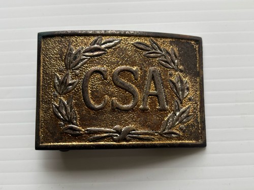 VINTAGE CIVIL WAR CONFEDERATE STAMPED CSA BELT BUCKLE EARLY ...