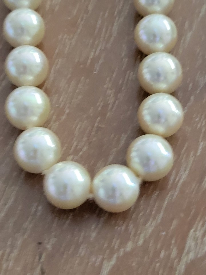 12MM BEAUTIFUL MAJORCA PEARLS HAND KNOTTED 16" STERLNG GOLD PLATED ...