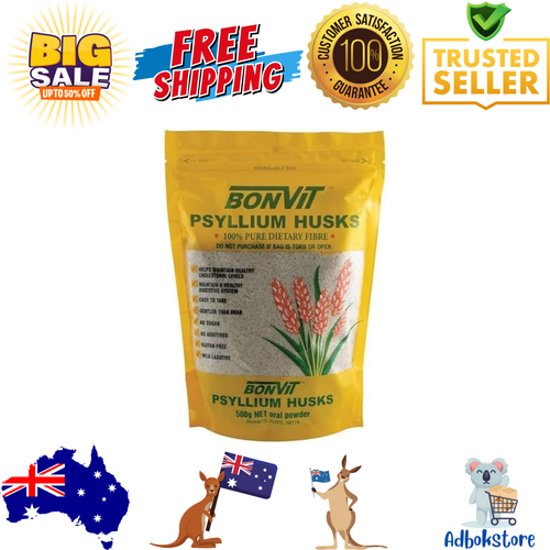 Bonvit Psyllium Husks 500g for Low Carb Diets 100% Pure Dietary Fiber ...