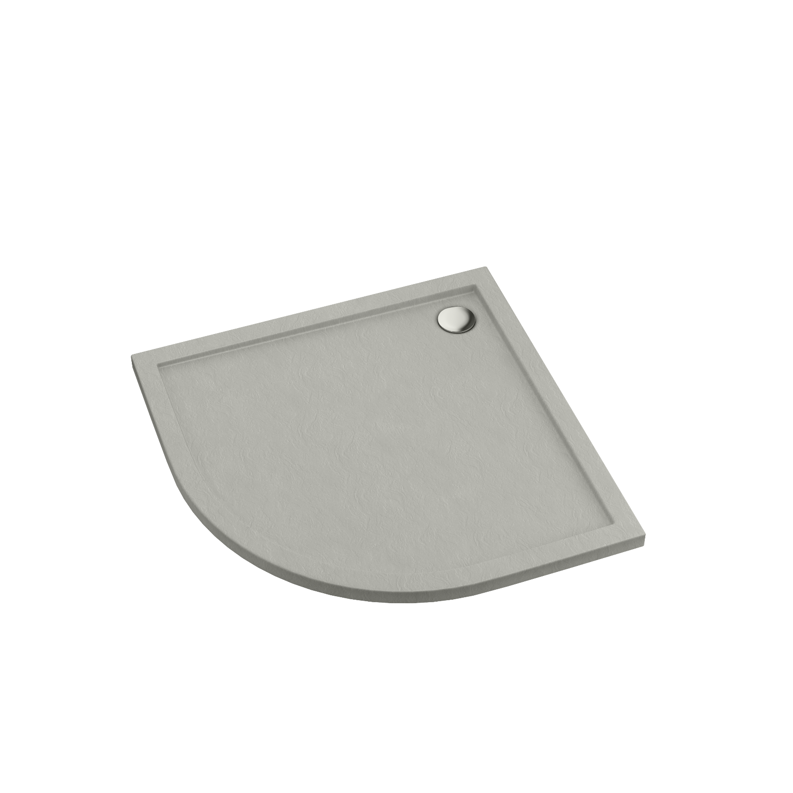 Duschtasse Steinoptik Styroporträger Duschwanne Grau Cement Stone DIN ...