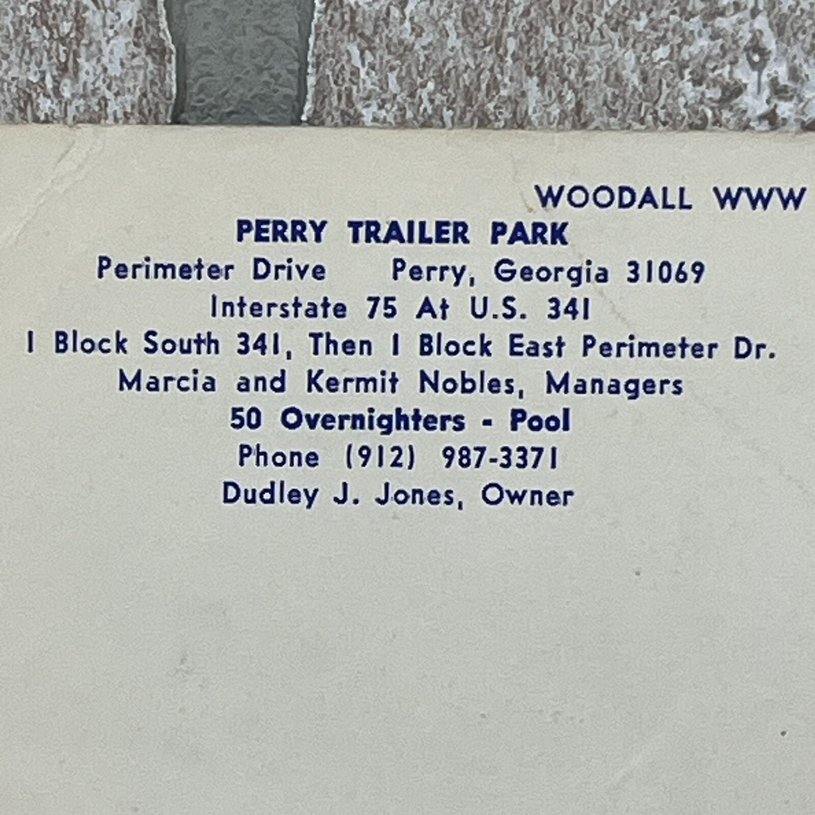 Vintage Perry, GA Chrome Postcard Perry Trailer Park Mobile Homes ...