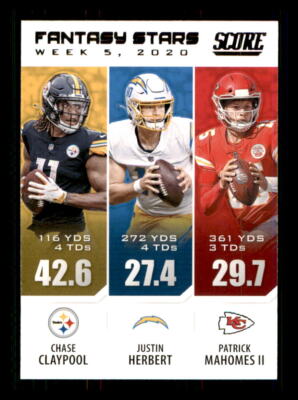 2021 FOOTBALL 2021 Score Claypool/Herbert/Mahomes II NFL #FS5 FS1 | eBay