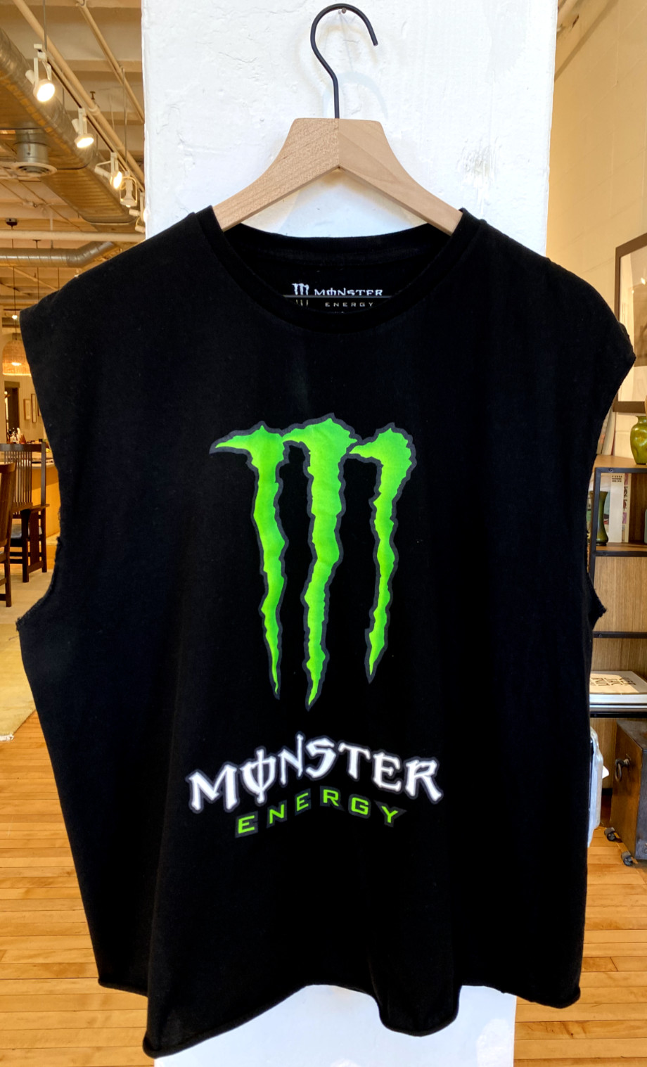 Vintage Authentic Monster Energy Sleeveless T-Shirt G… - Gem
