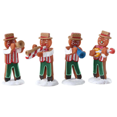 Lemax 2018 Gingerbread Jazz Sugar N Spice #72562 Clarinet Banjo Trumpet ...