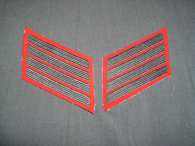 POST WW2 USMC 16 yr service stripes pair embr. on CE wool winter ...