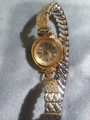 Gold color dainty watch for women with comfortable stretch band, demure ...