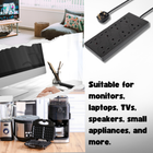 8 Way Mains Extension Lead Gang Socket Power 2M Metre Cable 13A Amps ...