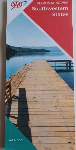 AAA 2024 SOUTHWESTERN STATES ROAD MAP STATE SERIES UTAH TEXAS NEVADA ...