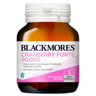 Blackmores Cranberry Forte 50000 30 Capsules Urinary Tract Health ...