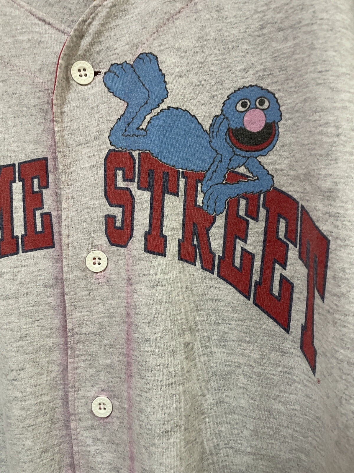 Vintage Sesame Street Elmo Muppet Baseball Jersey 90’… - Gem