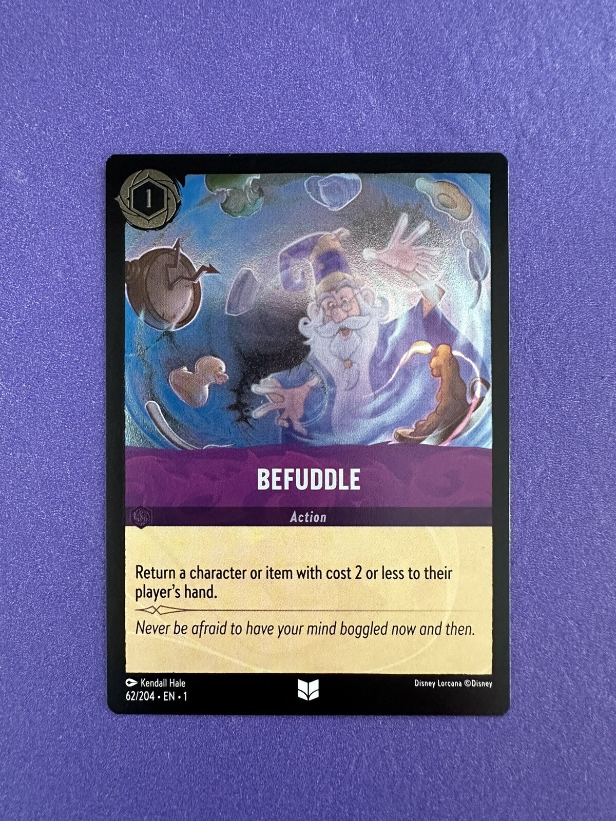 Lorcana Befuddle Pre-ERRATA FOIL 62/204 Card Chapter 1 Error | eBay