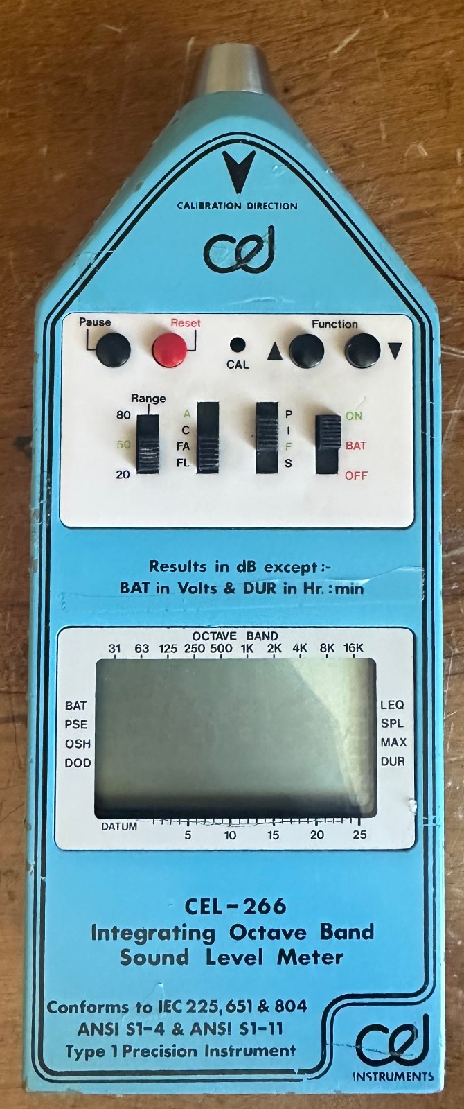 CEL Instruments CEL-266 Integrating Octave Band Sound Level Meter FOR ...