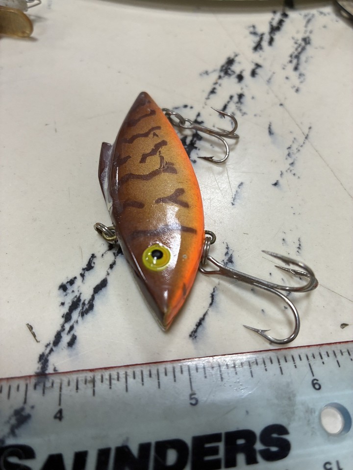VTG Rat-L-Trap Lipless Crankbait Bill Lewis? Fishing Lure Orange Black ...
