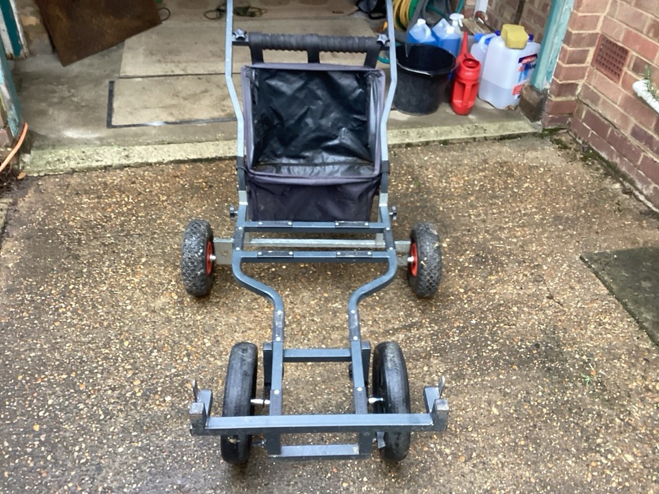 Preston Innovations Space Shuttle 2-Wheel Match Fishing Barrow Trolley ...