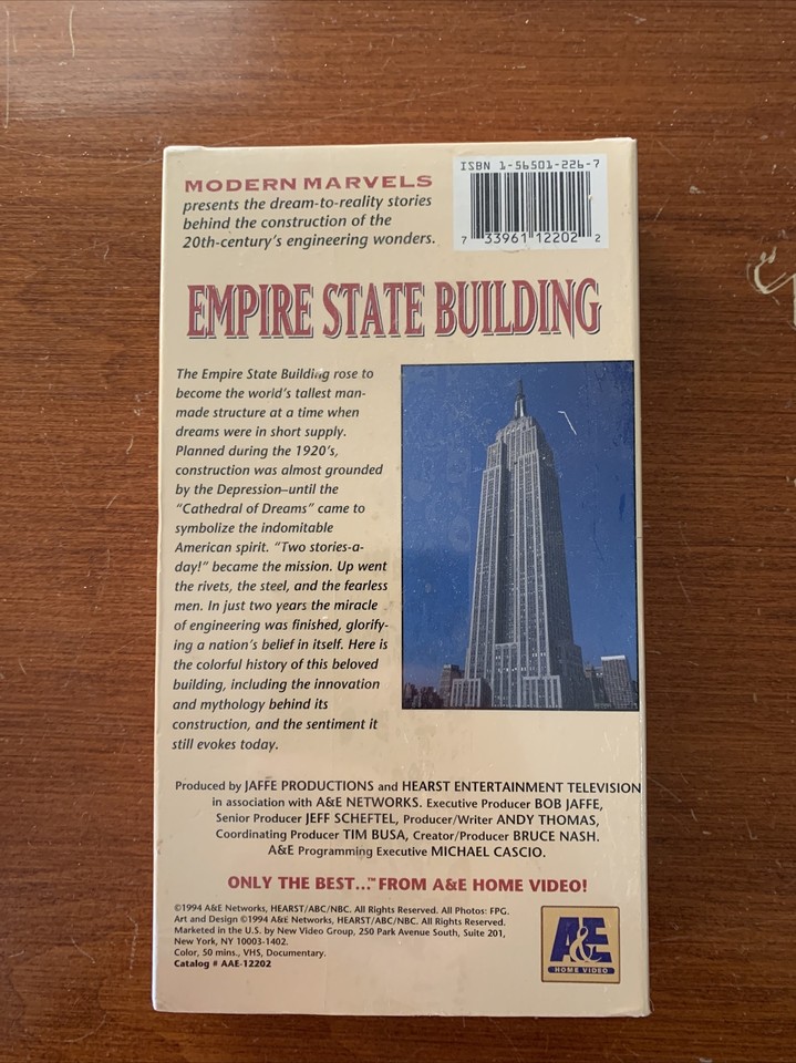 Modern Marvels - Empire State Building (VHS, 1994) SEALED 733961122022 ...