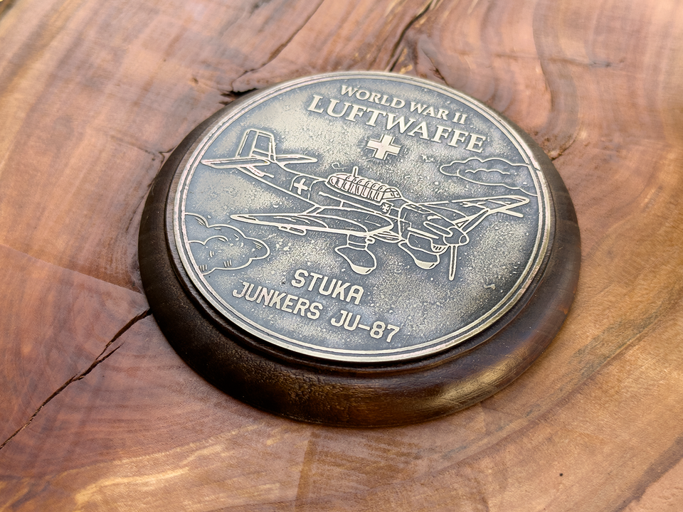 Trench Art WW2 Brass German Stuka Junkers Ju 87 Emblem From Original ...