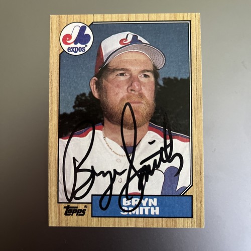 BRYN SMITH 1987 TOPPS AUTOGRAPHED SIGNED AUTO BASEBALL CARD | eBay
