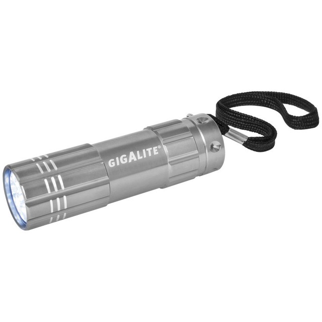 2xled Taschenlampe GIGAlite G16 Alu 9 LED Farbe schwarz mit Batterien ...