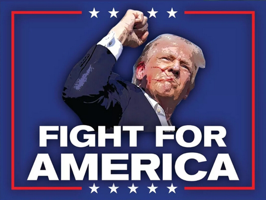 TRUMP FIGHT FOR AMERICA FLAG - ASSASSINATION ATTEMPT 2024 3x5 FT Flag ...