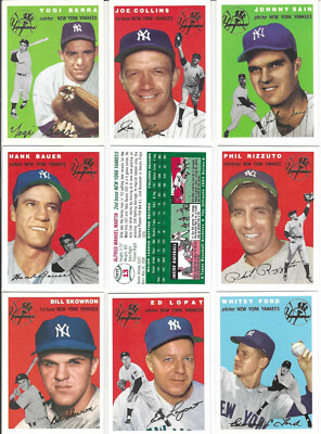 1994 Topps Archives New York Yankees 1954 Reprints Complete Gold Team ...
