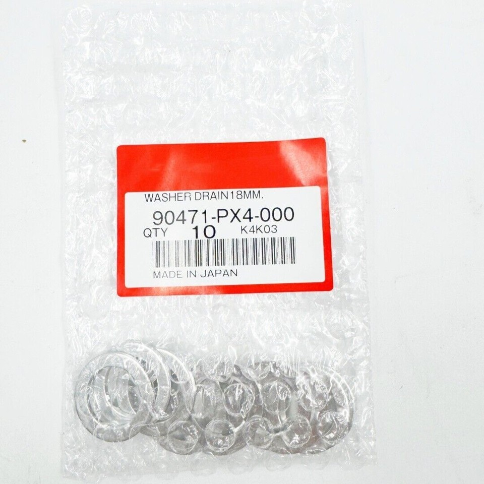 OEM Set of 10 Transmission Drain Plug Gaskets For Honda Acura 90471-PX4 ...