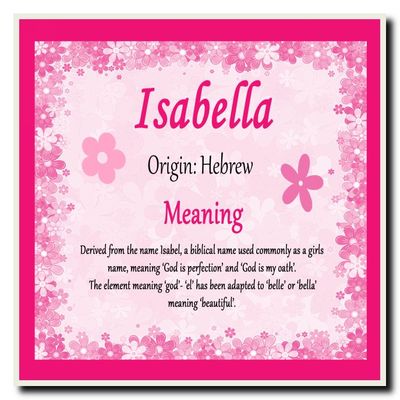 Isabella Personalised Name Meaning Coaster | eBay
