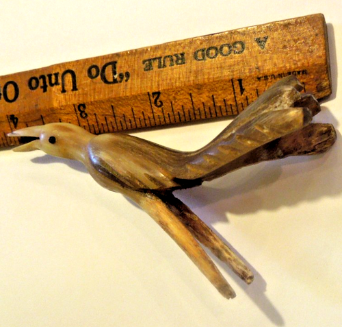 Antique Carved Bone Horn Bird Figure Free Standing NICE!! L@@K!! | eBay