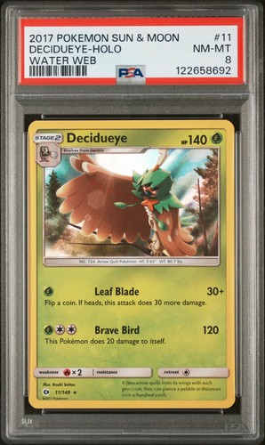 Decidueye 11/149 (Water Web Holo) - Miscellaneous Cards & Products (PSA 8) | eBay