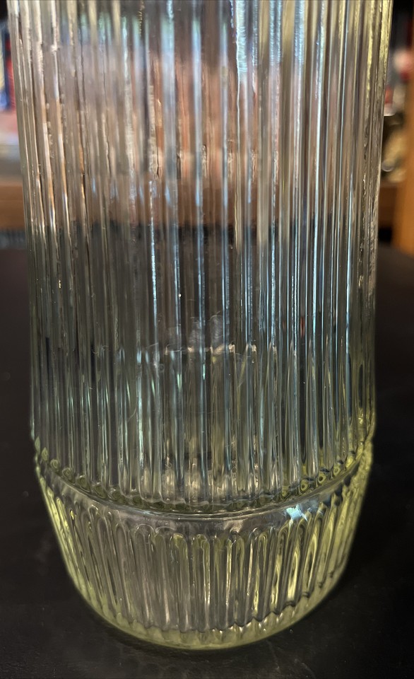Vintage Signed Hoosier Ribbed Clear Glass Bouquet Vase 4088-B 8.5" Tall ...