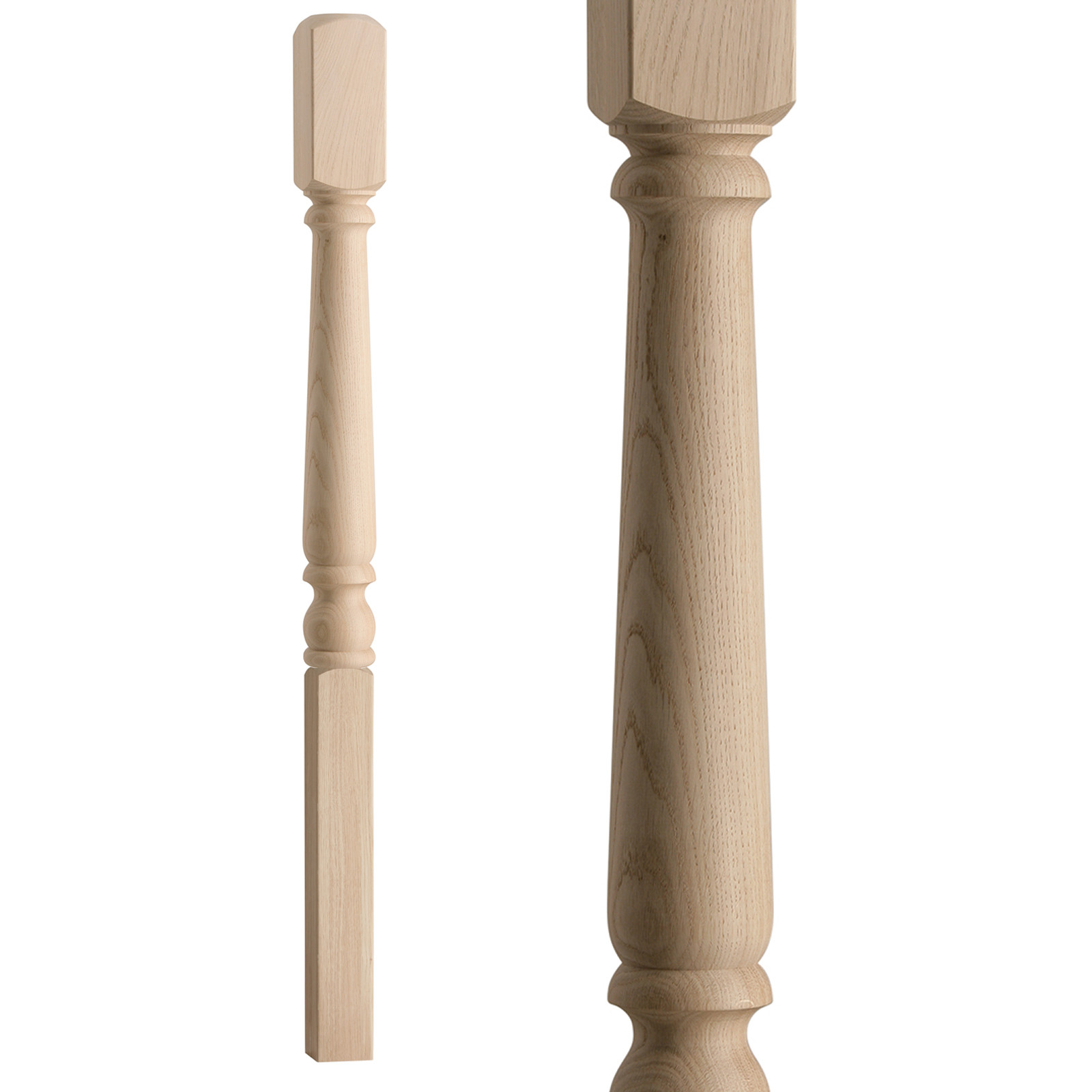 Cheshire Colonial Stair Post Spigot Newel 1500mm Newel Pine Oak Full or ...