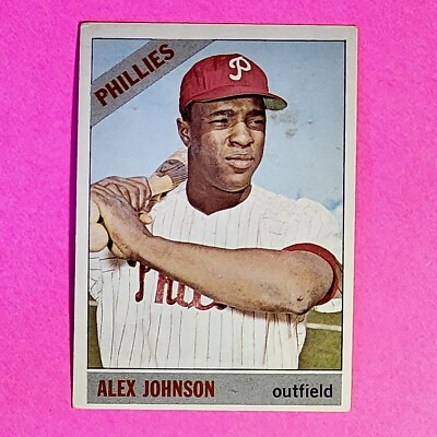 1966 Topps Baseball #104 Alex Johnson (No Trade Variation) Phillies Ex ...