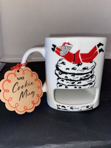 NEW SANTA MILK & COOKIES MUG Cookie Pocket Mug | eBay