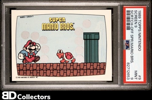 SCREEN 9 PSA 9 #9 1989 Topps Nintendo Scratch-Off MINT Super Mario Bros ...