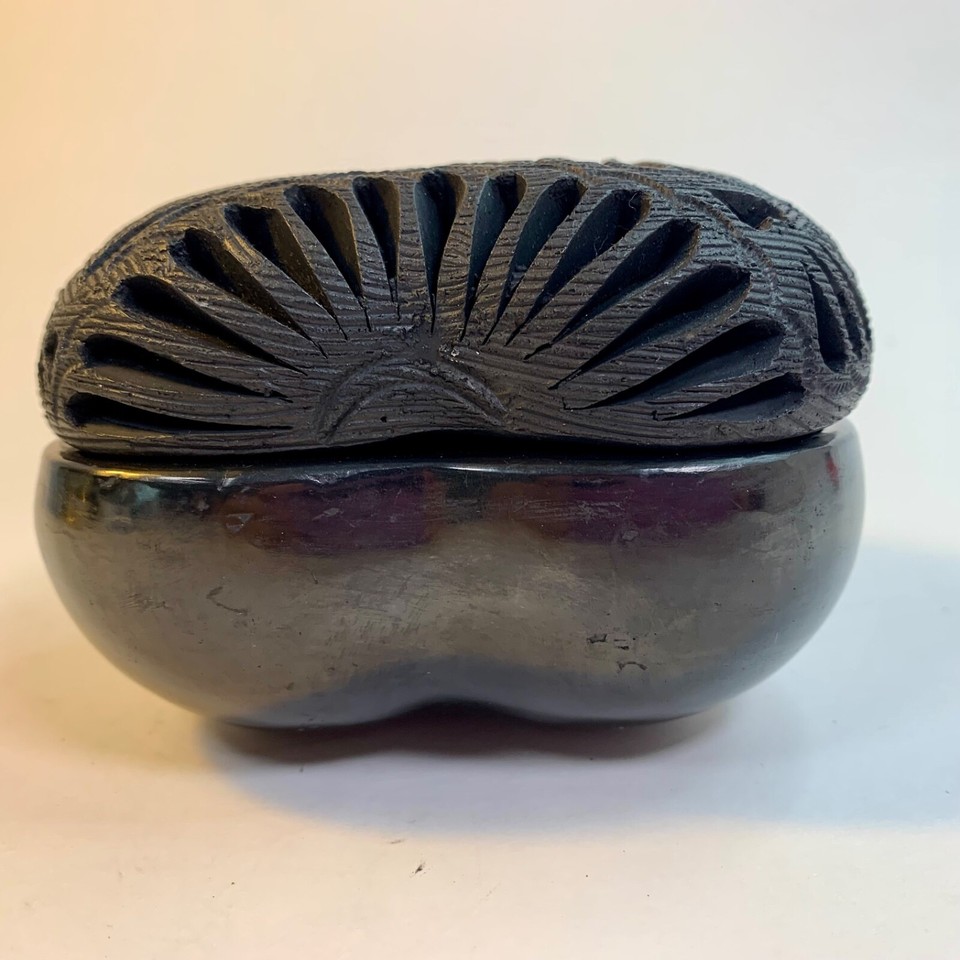 Vintage BARRO NEGRO Black Oaxacan Mexican Hand Made Pottery HEART ...