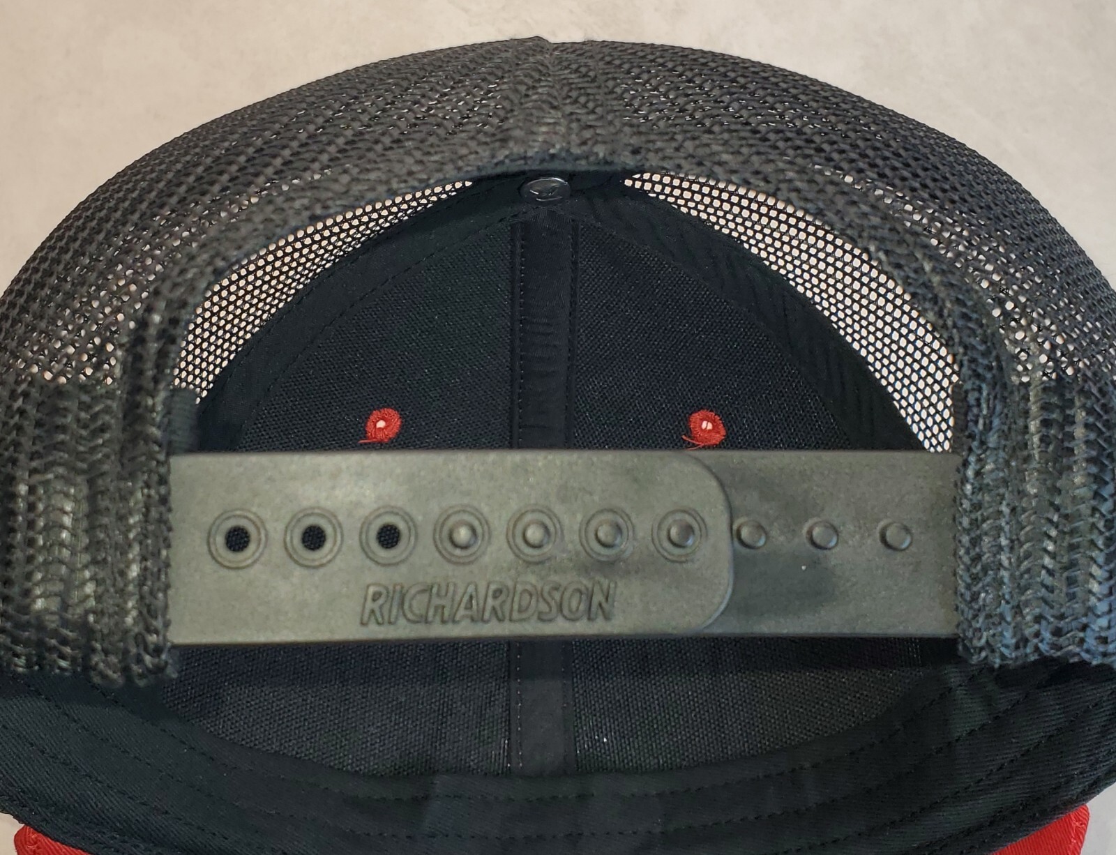 Bush Hog Patch on Richardson 112 Trucker Hat Snapback Red/Black | eBay