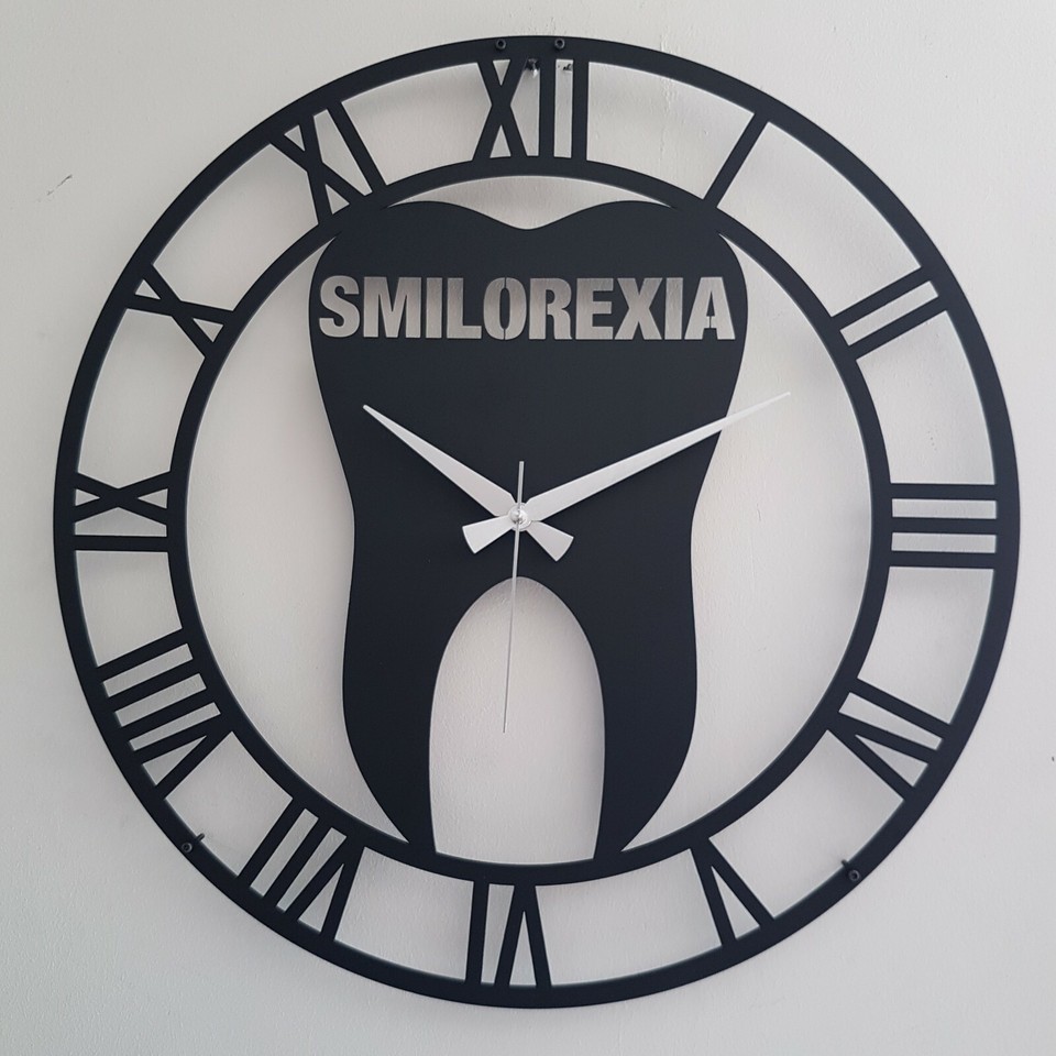 Dentist Metal Wall Clock, Personalized Dental Office Wall Art, Tooth ...