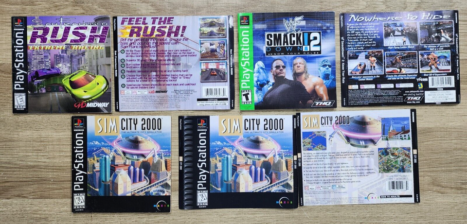 30 AUTHENTIC USED COVER AND MANUAL ONLY: NO GAME - PLAYSTATION 1 - PS1 ...