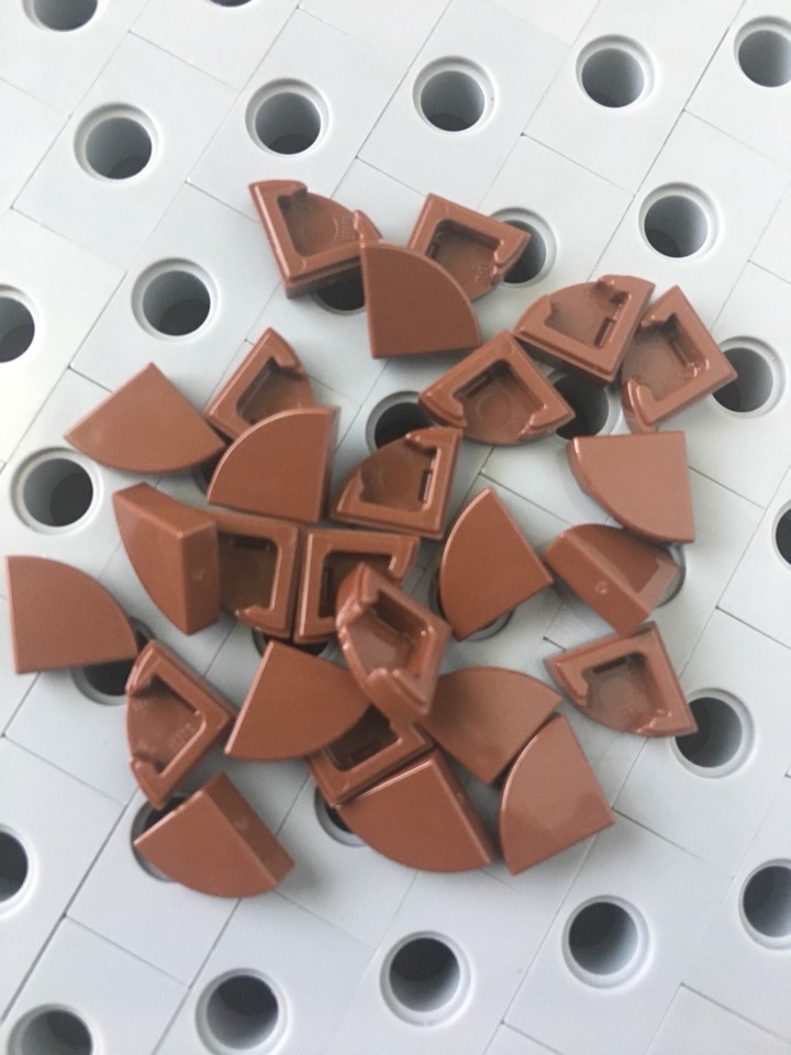 Lego Brown 1/4 Circle Tile 1x1 Smooth Finishing Tile Floor Corner New ...