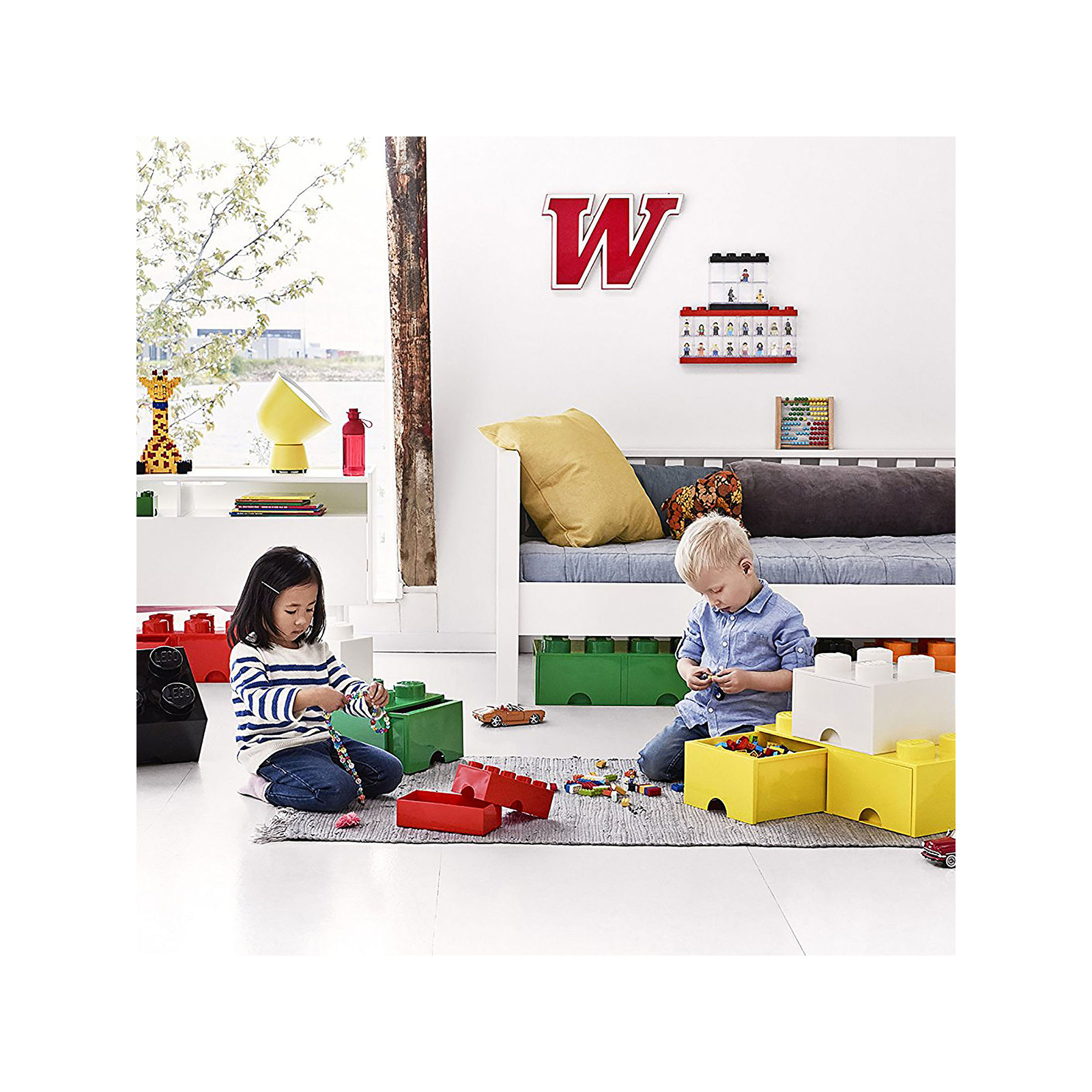 LEGO 40061730 Brick Drawer 8 Knobs 2 Drawers Stackable Storage Box ...