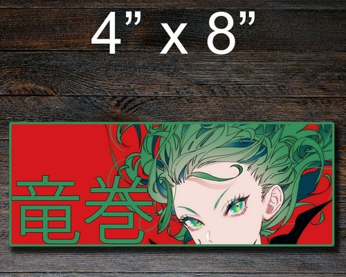 Red and Green Tatsumaki Tornado Slap Sticker Vinyl Decal Premium Bumper ...