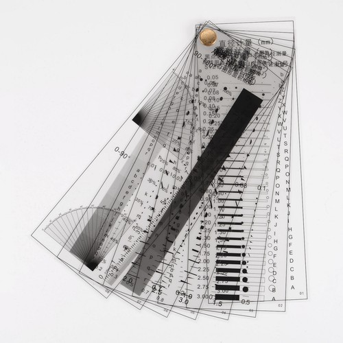 Transparency SEC Size Estimation Chart Diameter Area Line Protractor ...