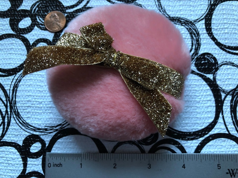 Too Faced PEACH TINSEL Powder Puff with Gold Bow * Limited Edition ...