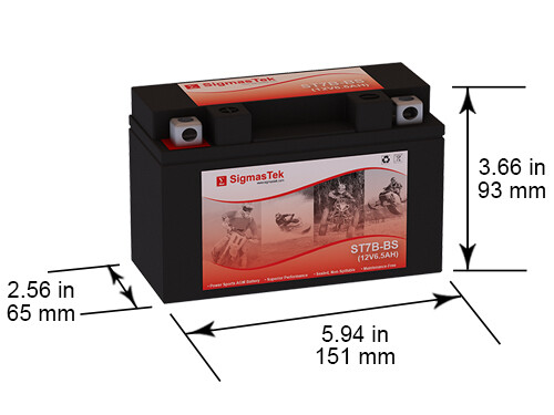 SigmasTek ST7B-BS SLA Battery Replacement for Ducati 959 Panigale 959CC ...