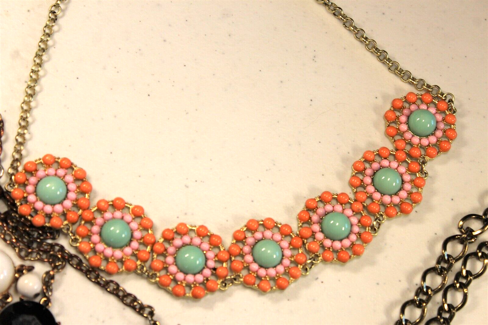 Vintage Lot of 6 Assorted Variety Mixed Bib Statement Necklaces (N94 ...