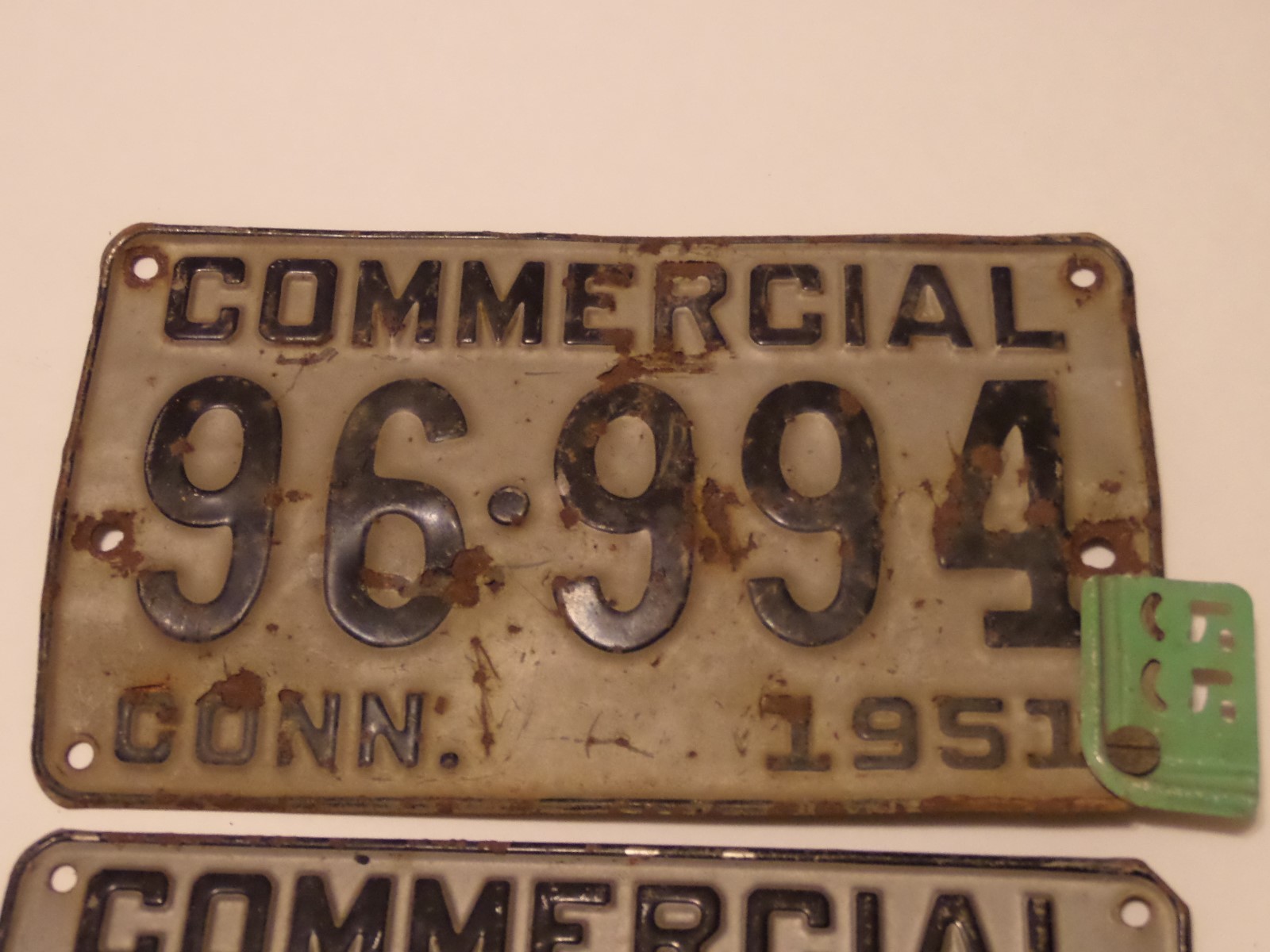 1951 CONNECTICUT COMMERCIAL LICENSE PLATES PAIR 96-994 1955 TAGS | eBay