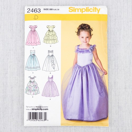Simplicity Sewing Pattern 2463 Girls Special Occasion Dress, Size 5-6-7 ...