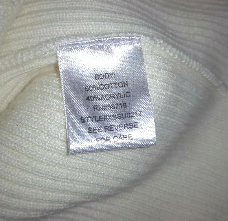 NY COLLECTION L from Macys Cream Gather Grommet Banded bottom SWEATER ...