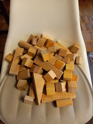 Wood Building Blocks 80 Pieces Random Shapes and Sizes Kids Toy | eBay