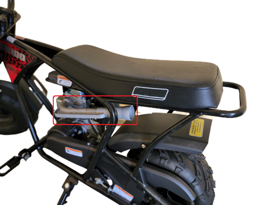 3 Stage Exhaust Header for Coleman RB100 105cc / Realtree RT100 105cc ...